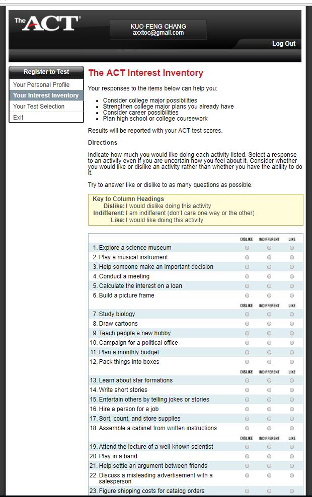 ACT報名流程 - 字神帝國